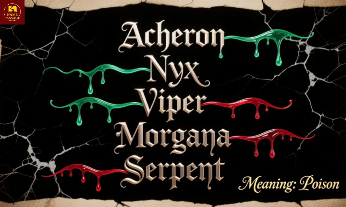 825 + Names That Mean Poison: Boy, Girl & Fantasy Names Ideas